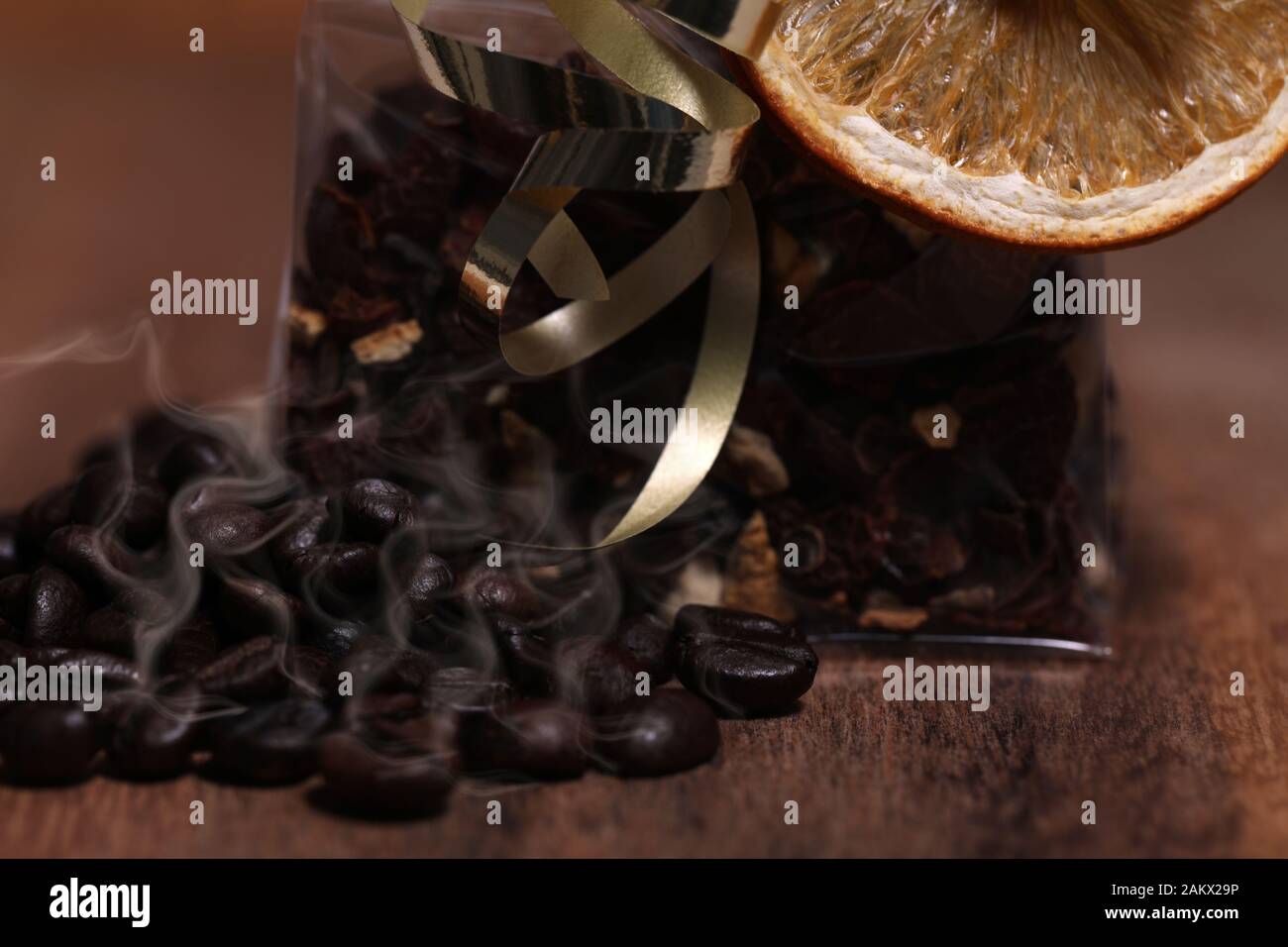 Coffee beans decoration Stock Photo - Alamy