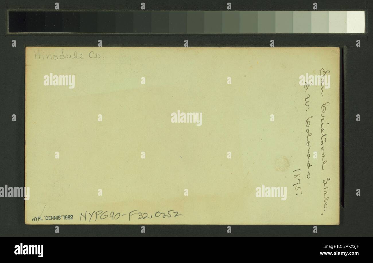 San Cristoval Lake, S W Colorado, 1875 San Cristoval Lake, S. W ...