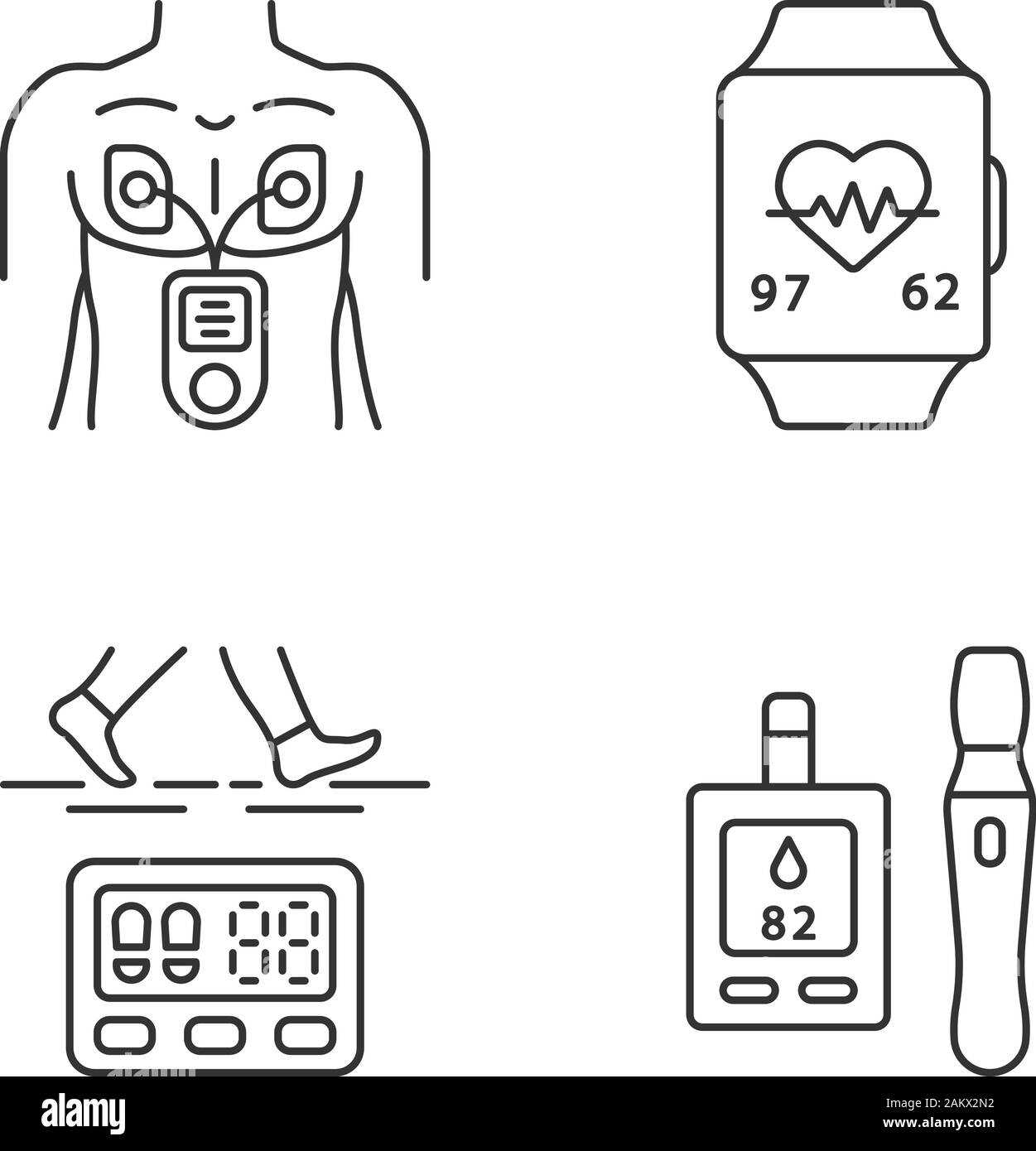 Medical icons bracelet Stock Vector Images - Alamy