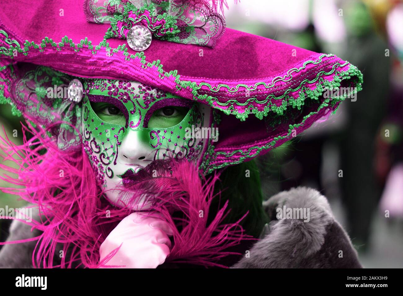 the mysterious costume of the woman Stock Photo - Alamy