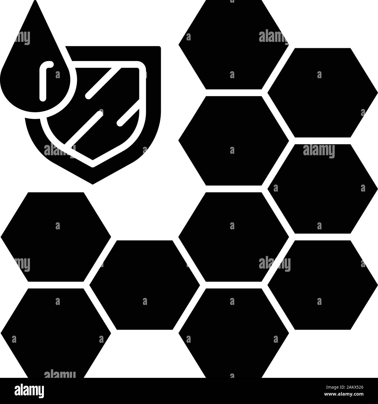 Waterproofing membrane glyph icon. Water resistant, repellent coating ...