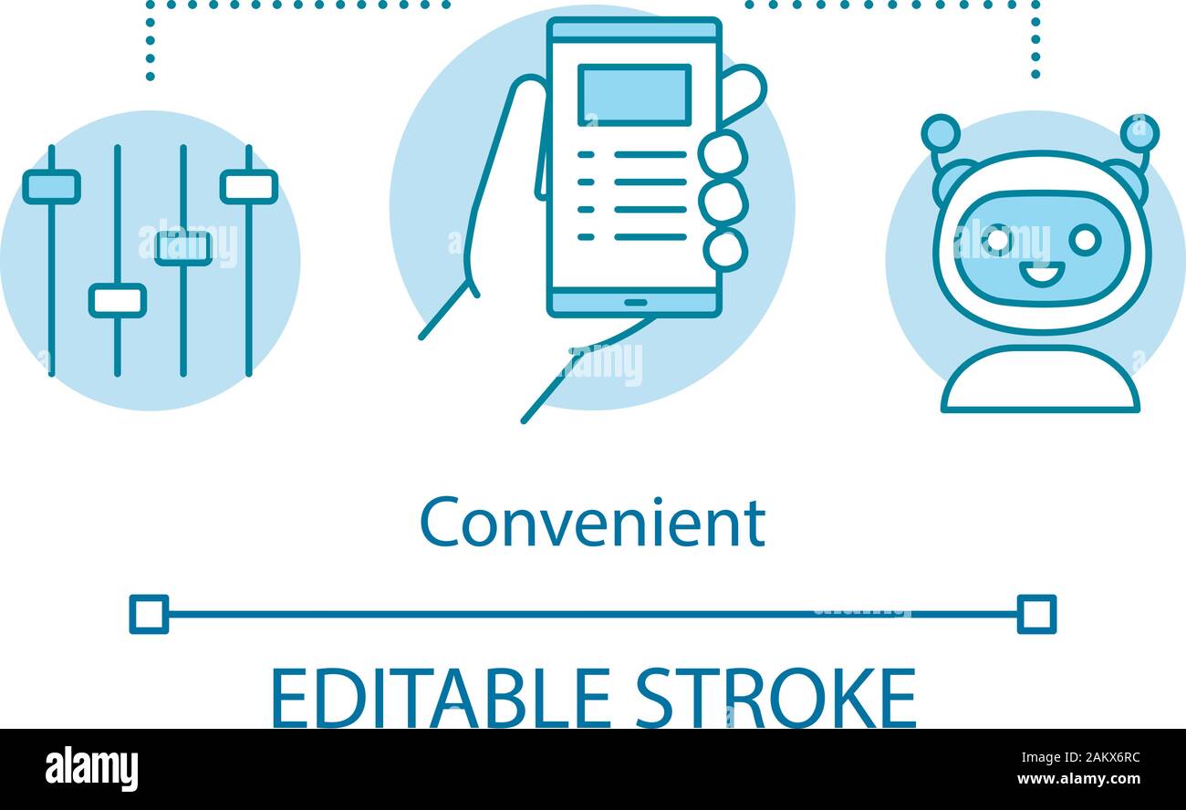 Convenient advantage concept icon. Mobile technologies. Process ...