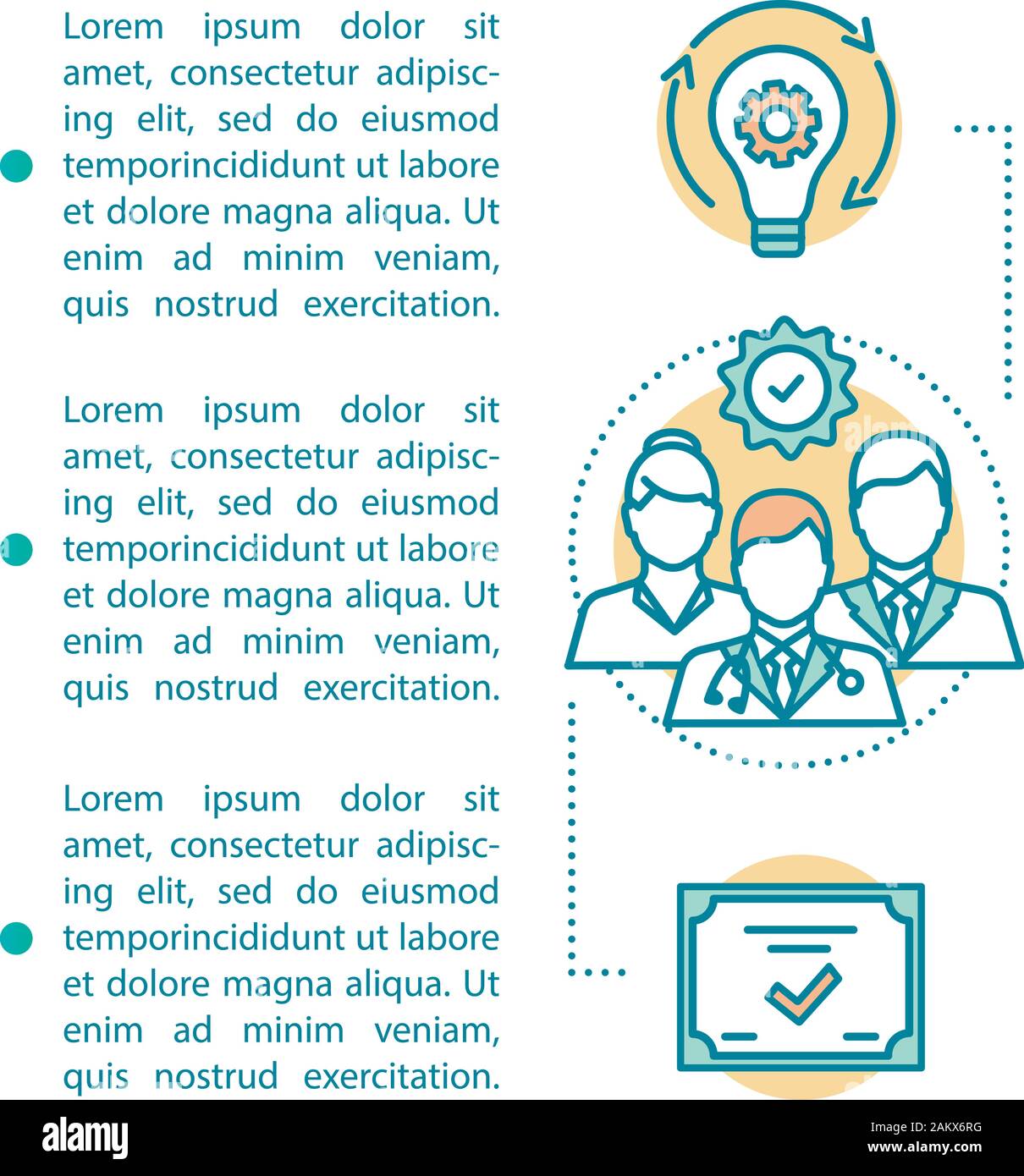 Professional doctors team article page vector template. Medical ...