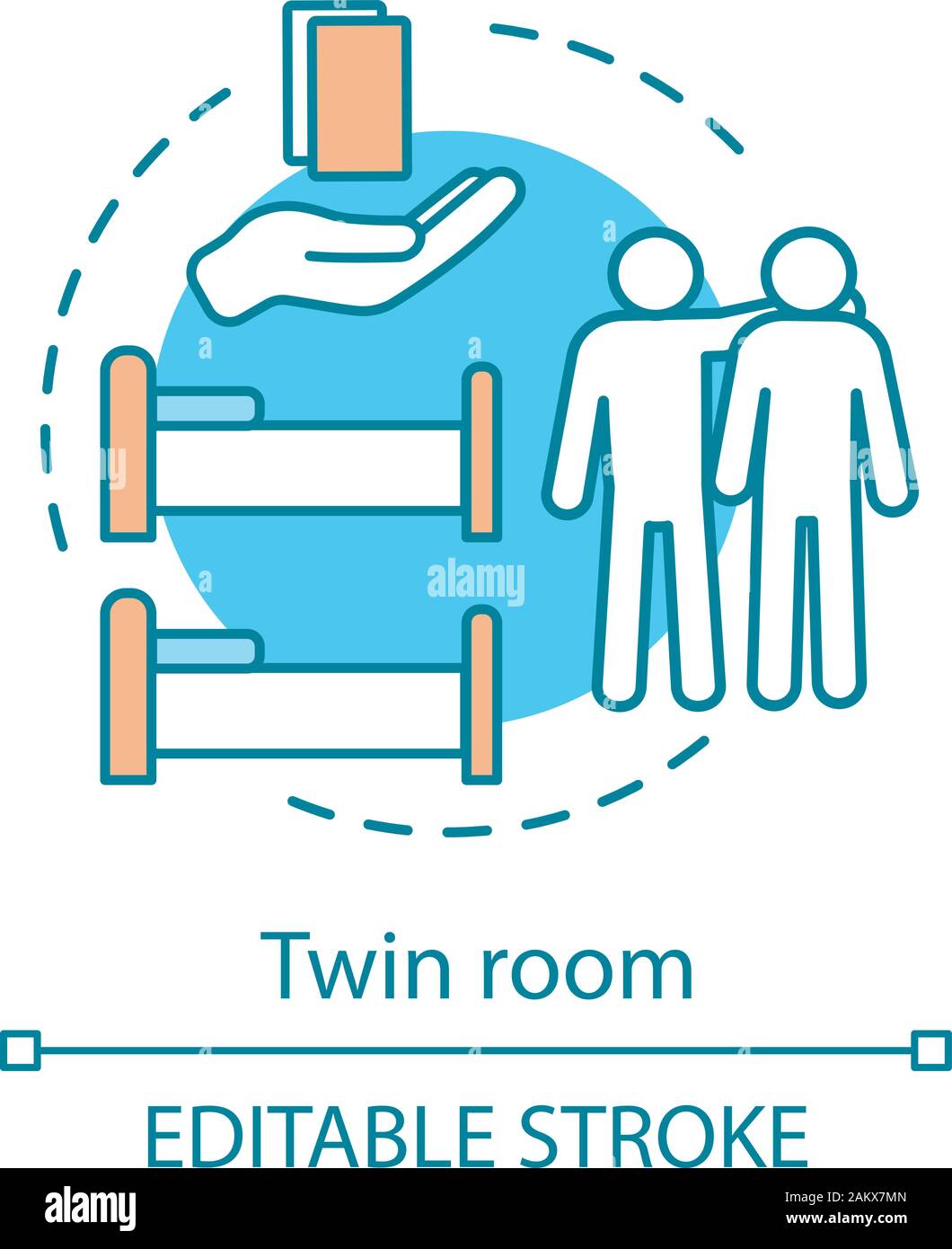 Two twin beds Stock Vector Images - Alamy