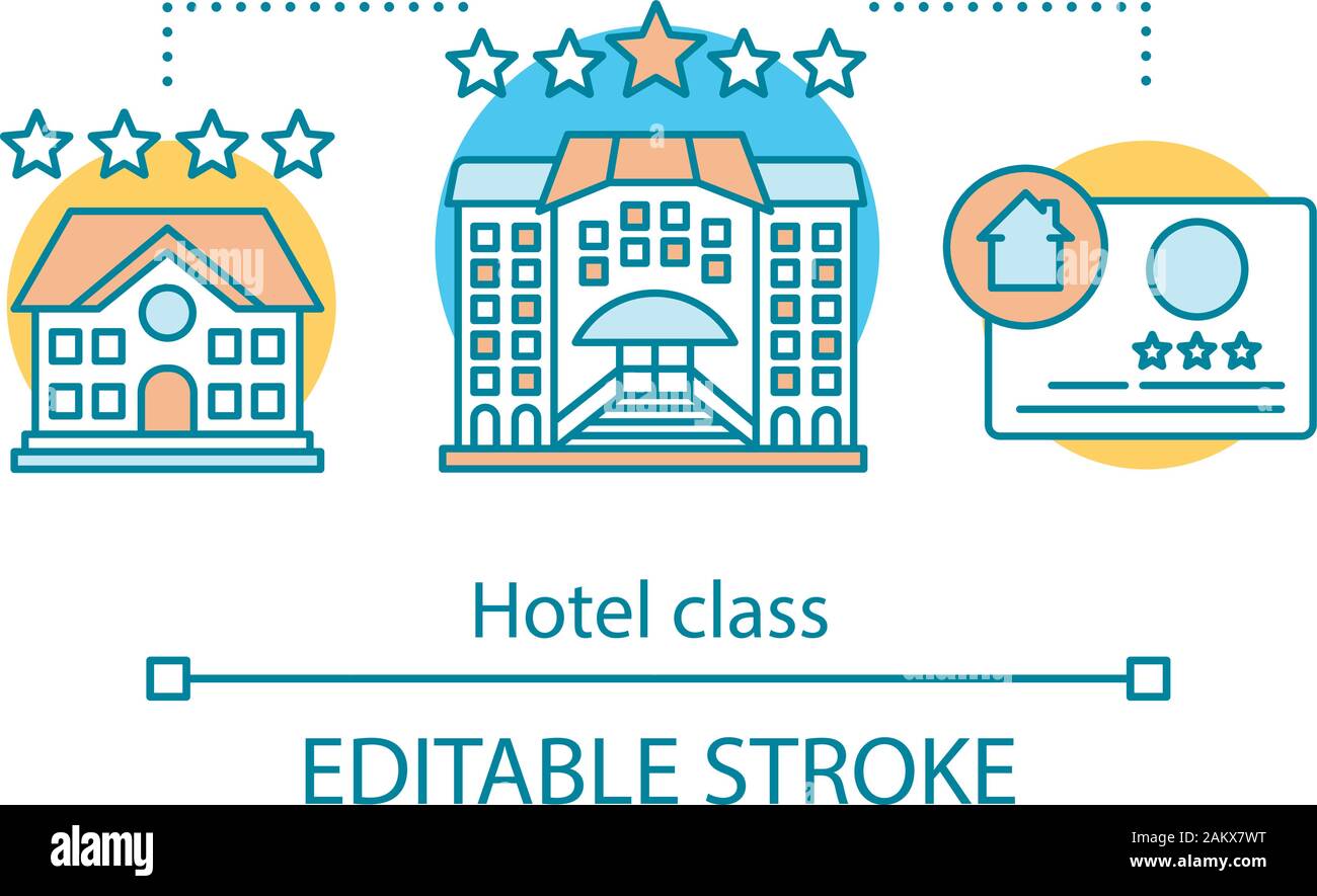 Hotel rating concept icon. Apartment, accommodation reviews, feedback ...