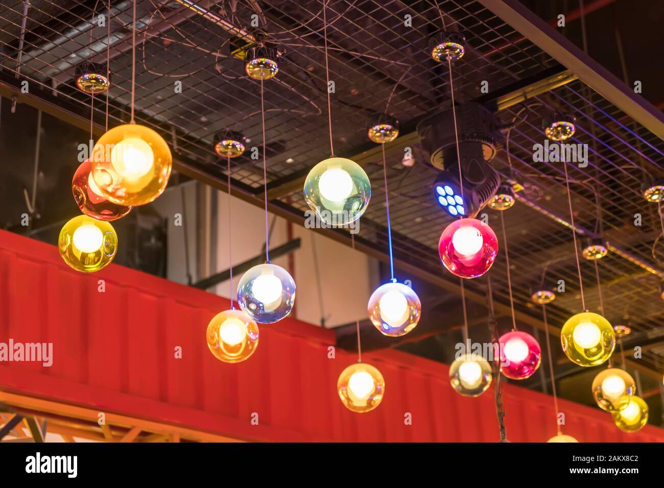 Colorful ceiling light fixture hi-res stock photography and images - Alamy