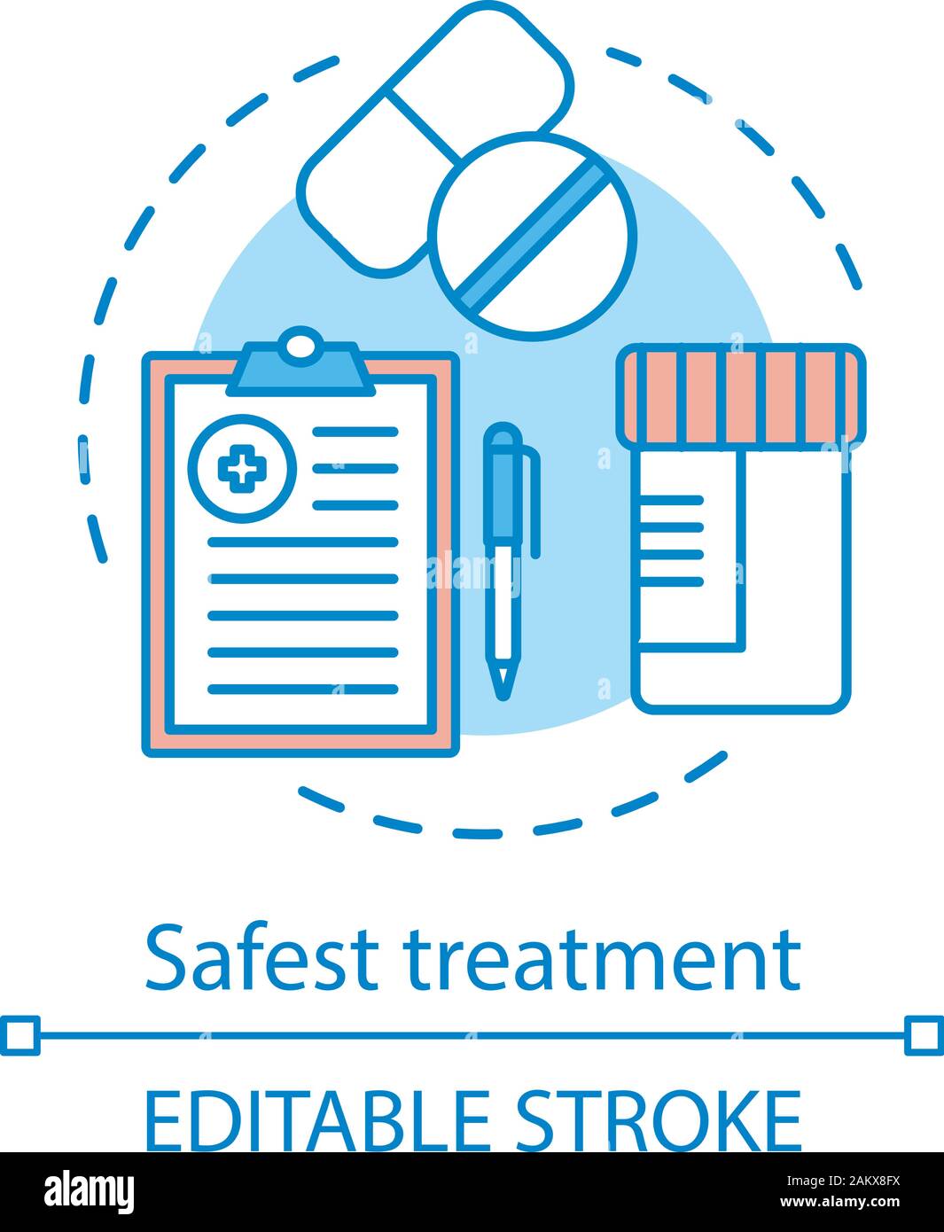Safest treatment concept icon. Medical care protocol. Medicine ...