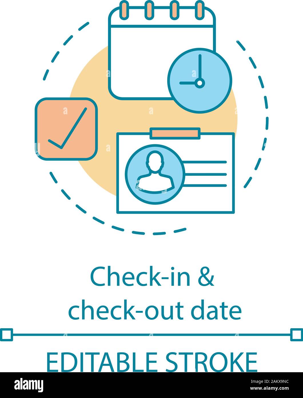 Departure and arrival date concept icon. Travel scheduling, calendar ...