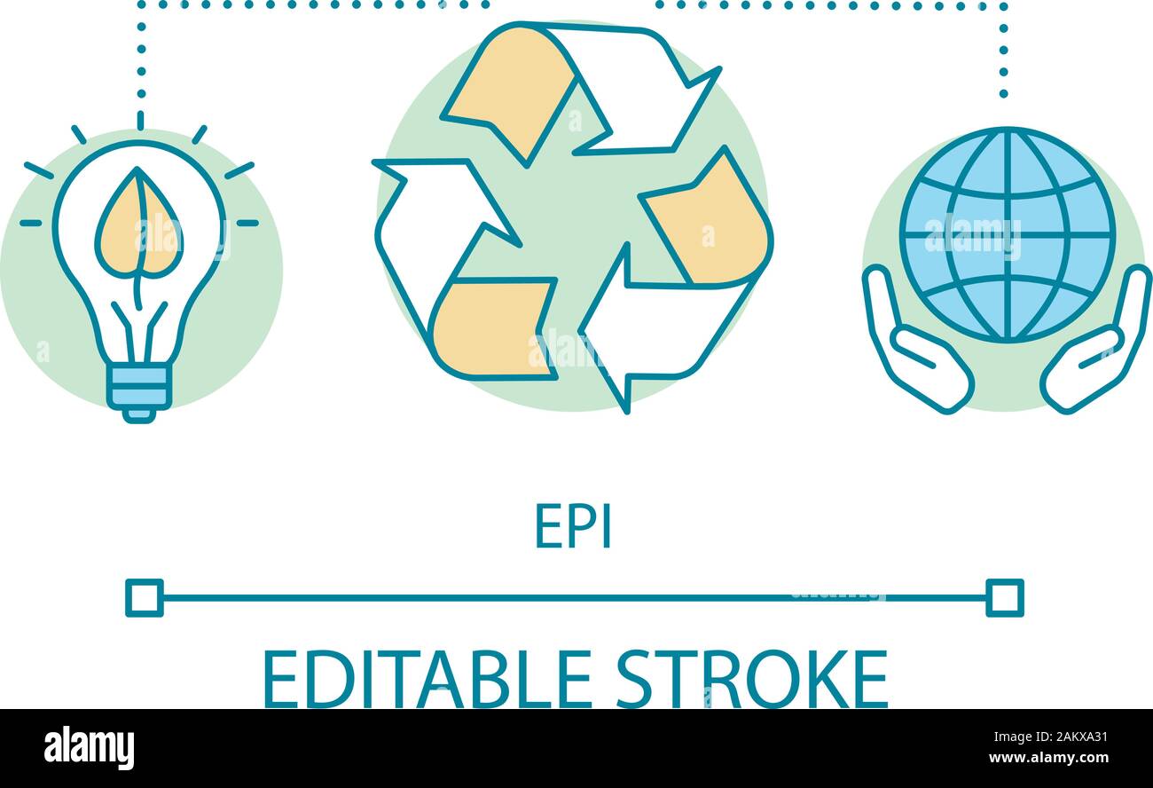 EPI concept icon. Environmental Performance Index idea thin line ...