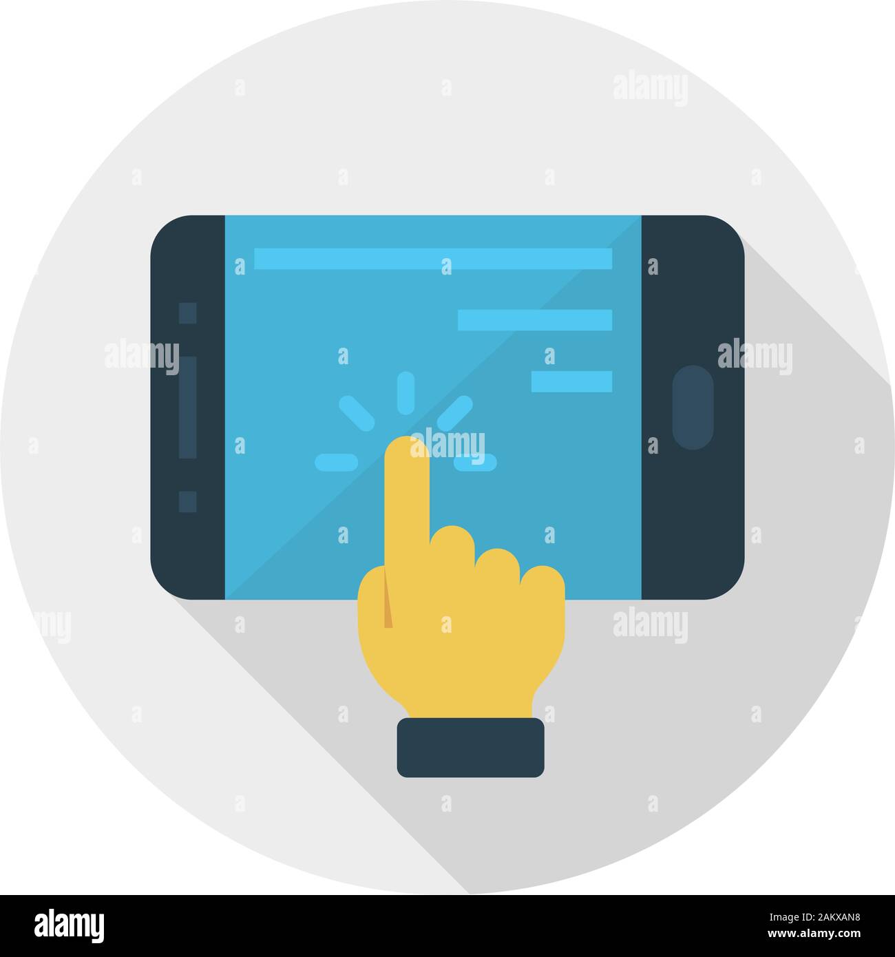 Touch screen tablet palm Stock Vector Images - Alamy