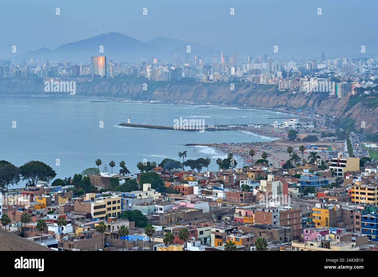 Aerial view of the city of Lima, Peru Stock Photo - Alamy