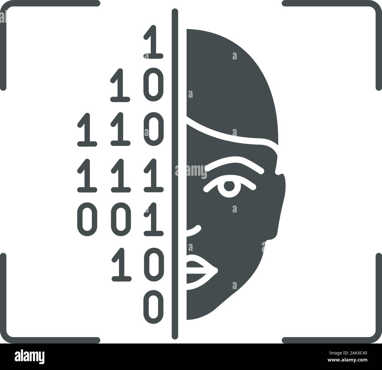 Face scanning procedure glyph icon. Silhouette symbol. Facial ... Face scanning procedure glyph icon. Silhouette symbol. Facial ...