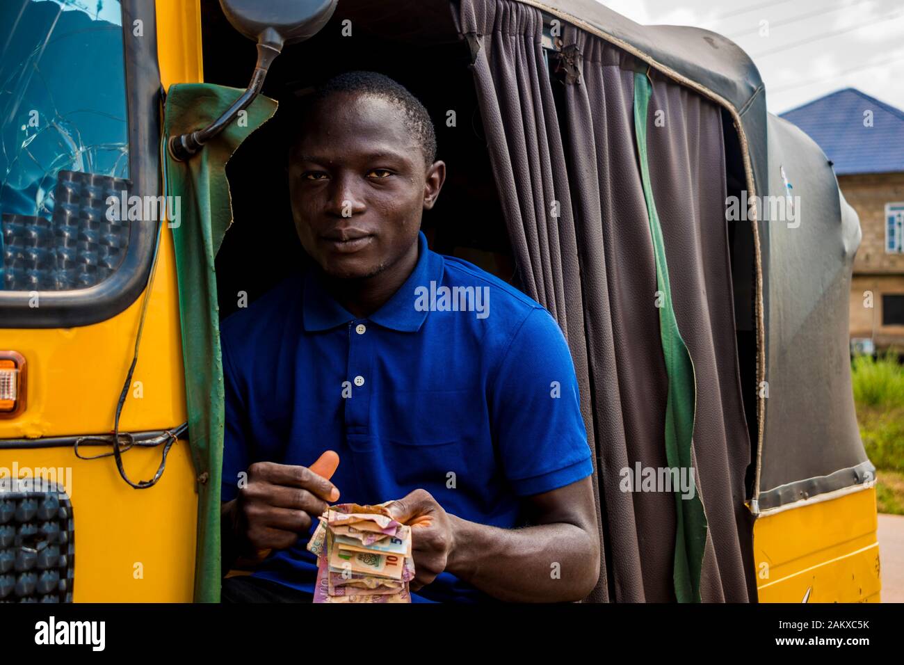 Happy rickshaw driver, portrait hi-res stock photography and images - Alamy
