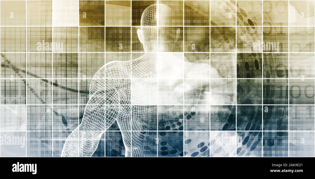 Futuristic Background As A Network Concept Art Stock Photo - Alamy