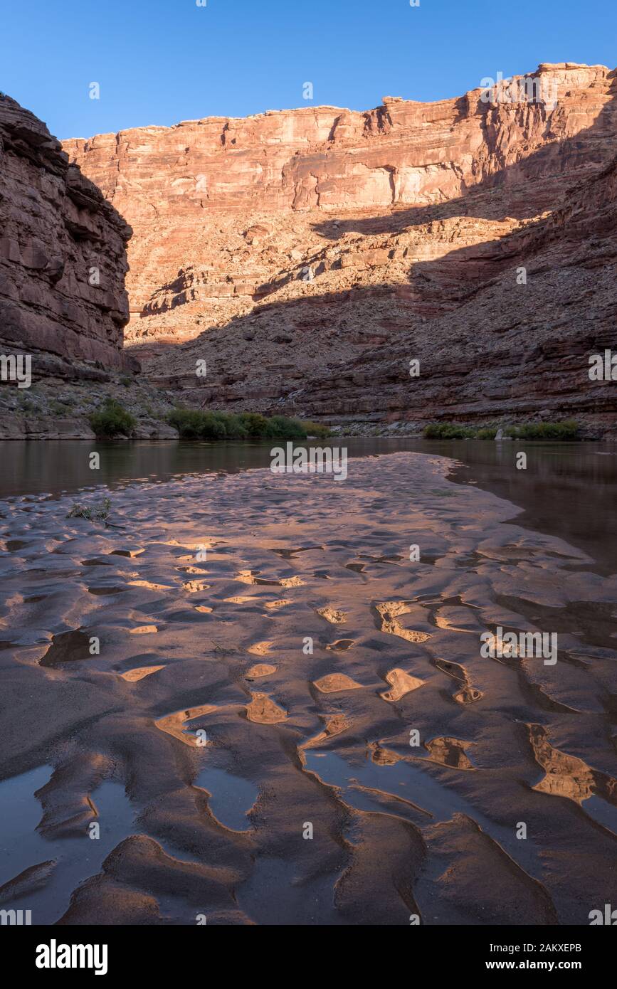 Sandbar on the San Juan River, Utah Stock Photo - Alamy