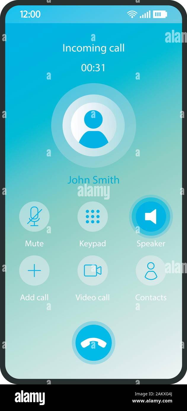 Mobile voicemail screen Stock Vector Images - Alamy
