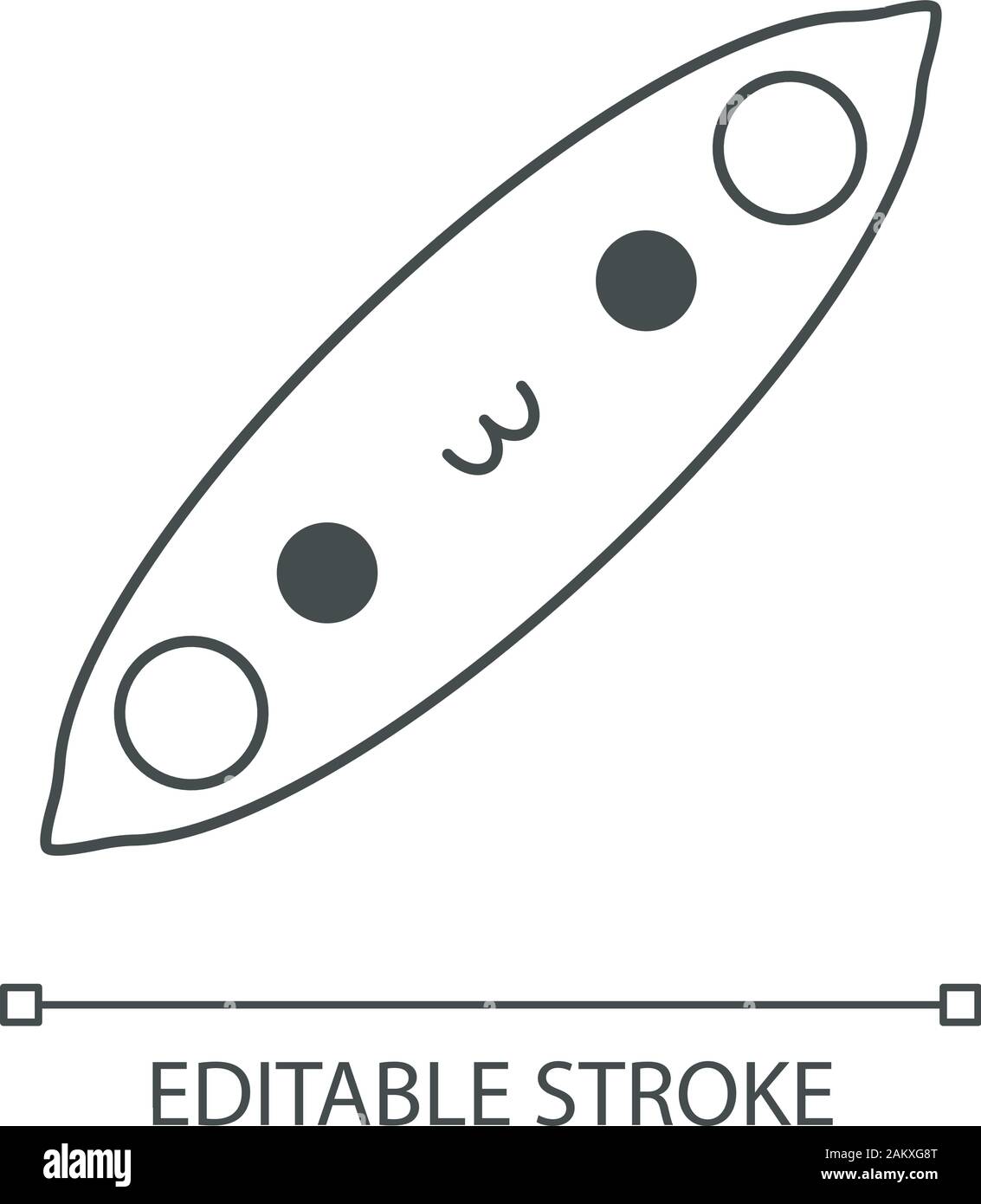 Peas cute kawaii linear character. Happy smiling vegetable. Laughing ...