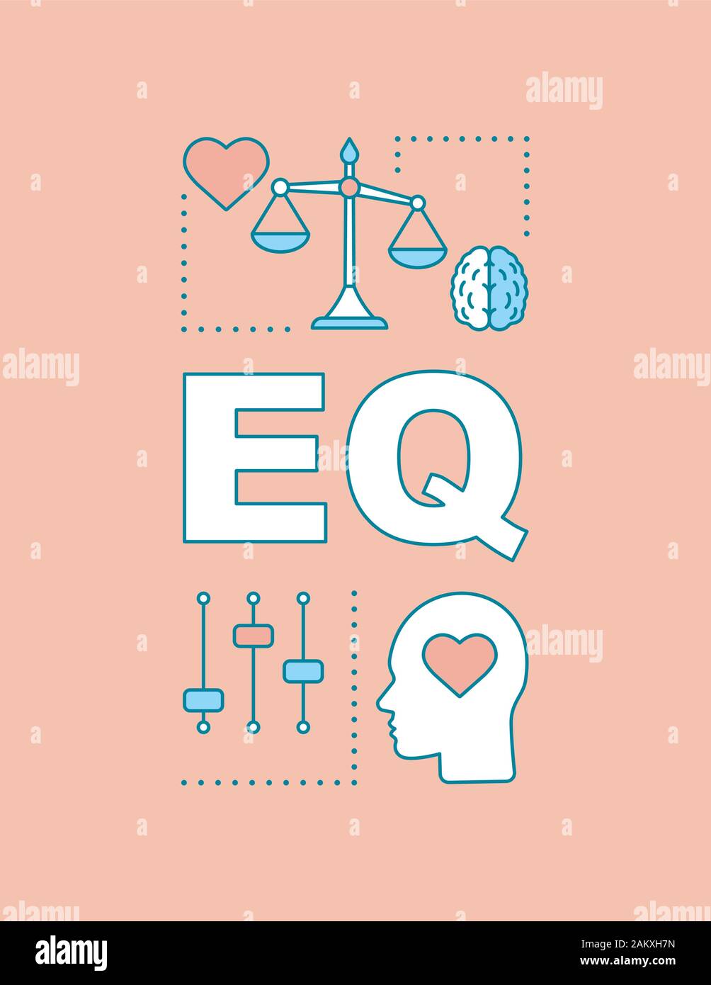 EQ word concepts banner. Emotional intelligence. Ability to control ...