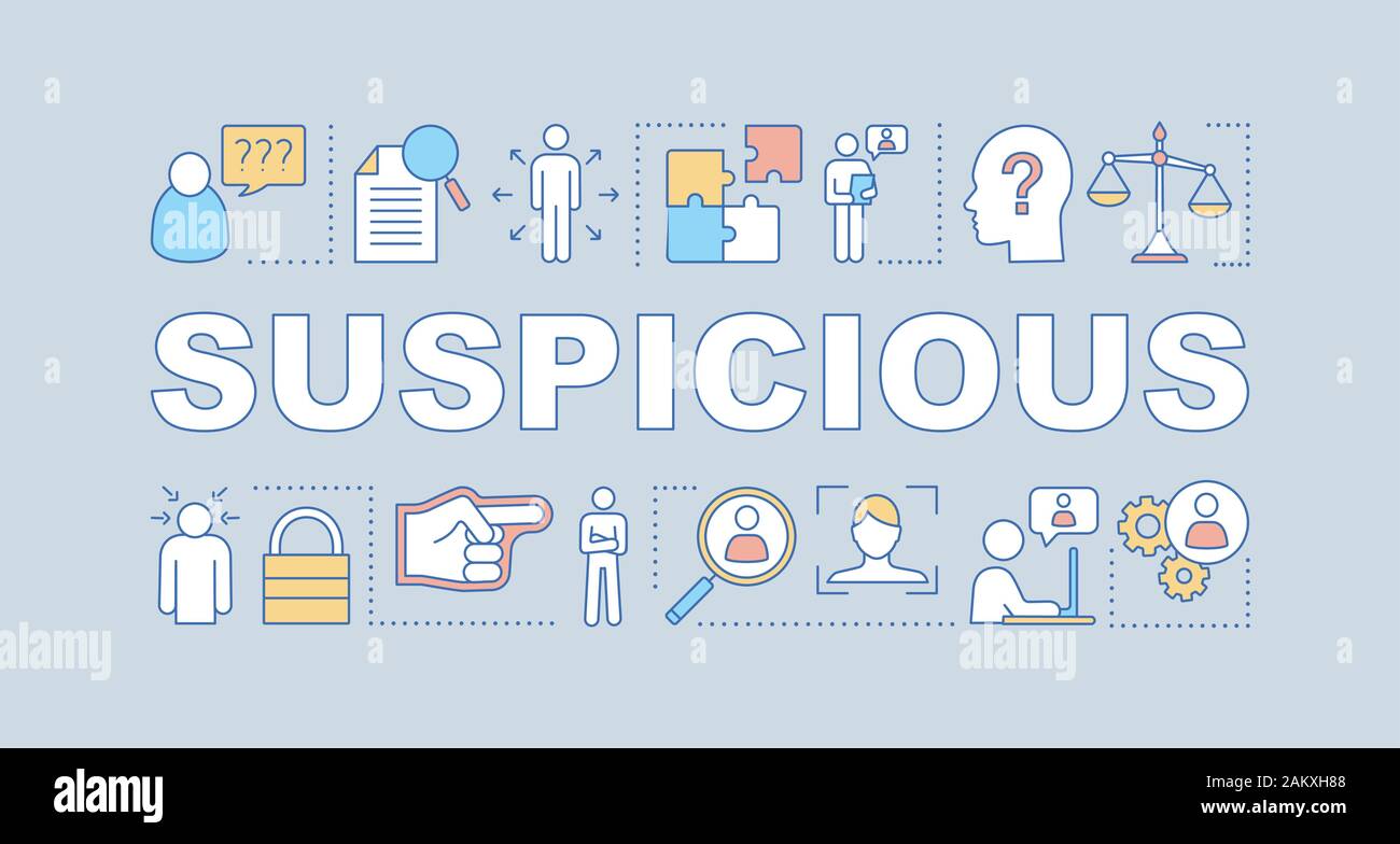 Suspicious activity sign Stock Vector Images - Alamy