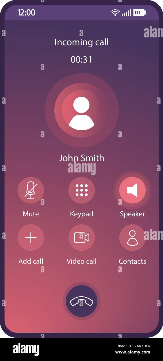 Switch speaker smartphone interface vector template. Mobile app page ...