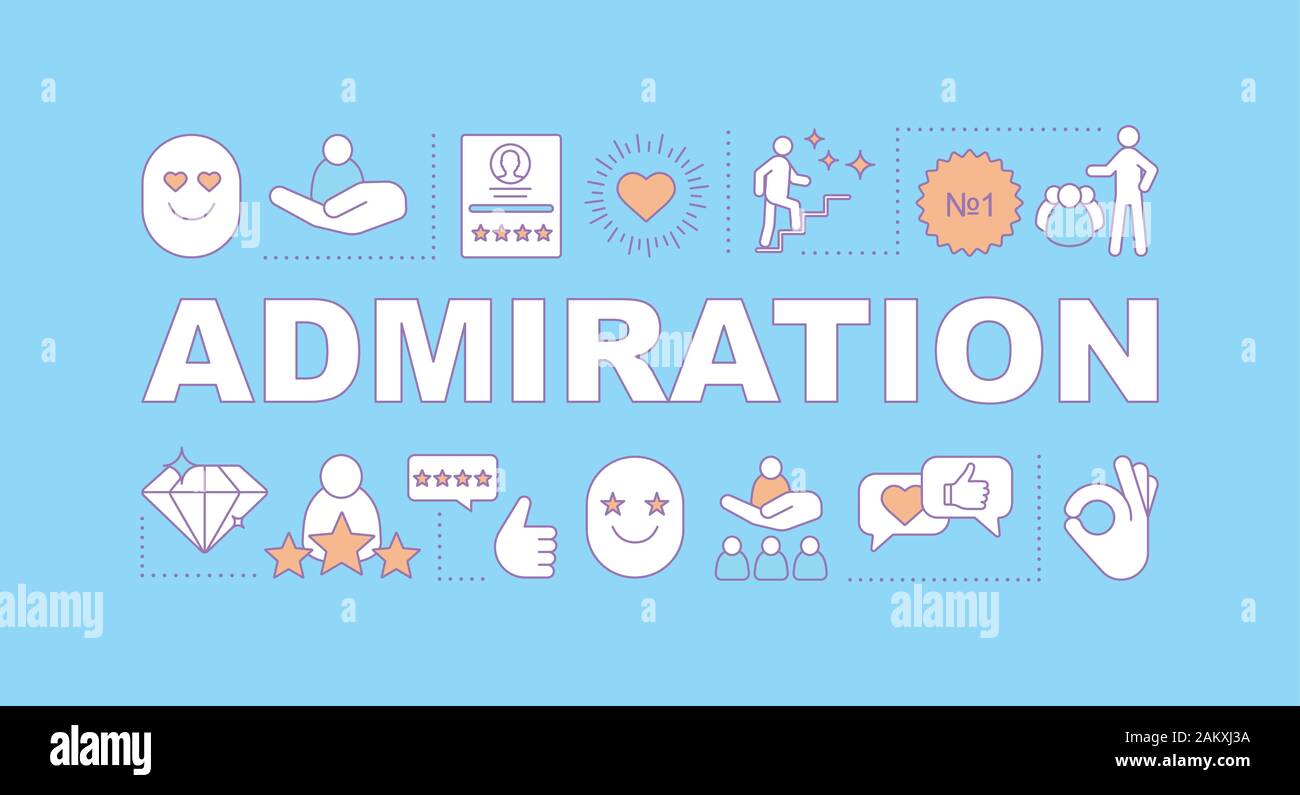 Vector word art admiration hi-res stock photography and images - Alamy