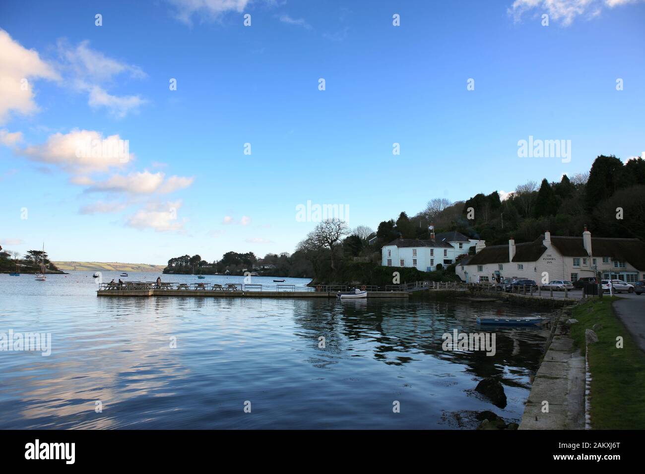 The Pandora Inn at Restronguet Passage, River Fal, Cornwall, England ...