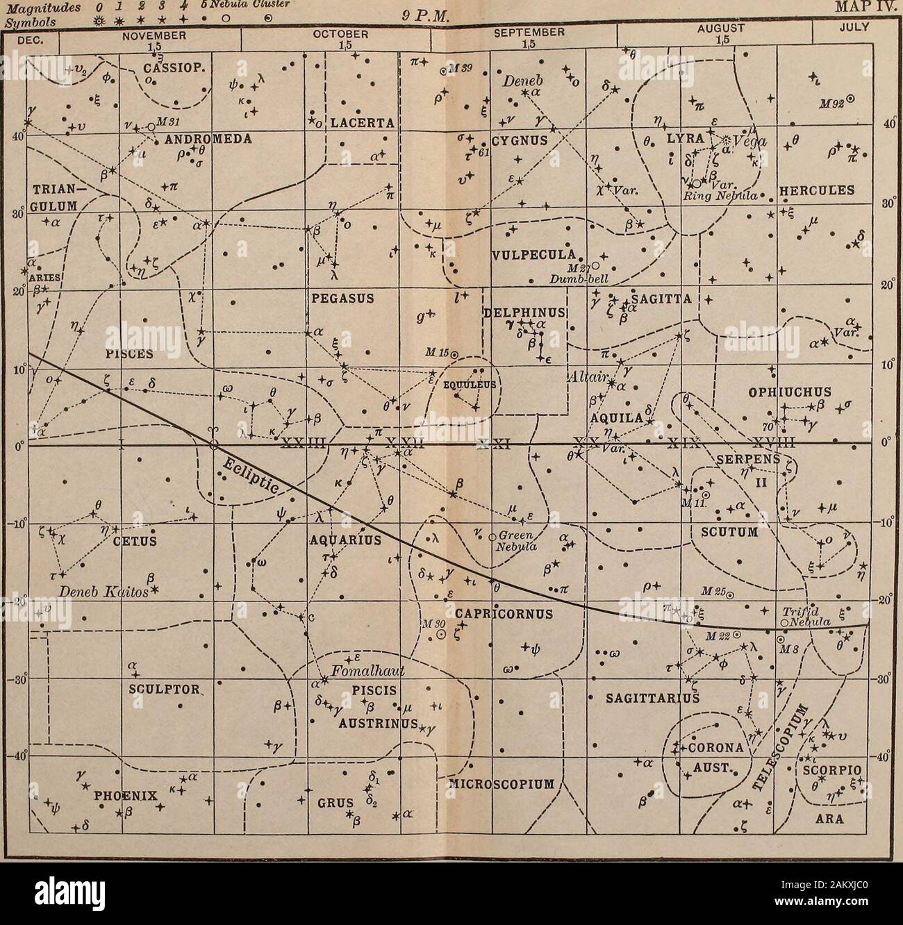 The elements of astronomy; a textbook . Magnitudes 0 1*3* 6Nebula ...