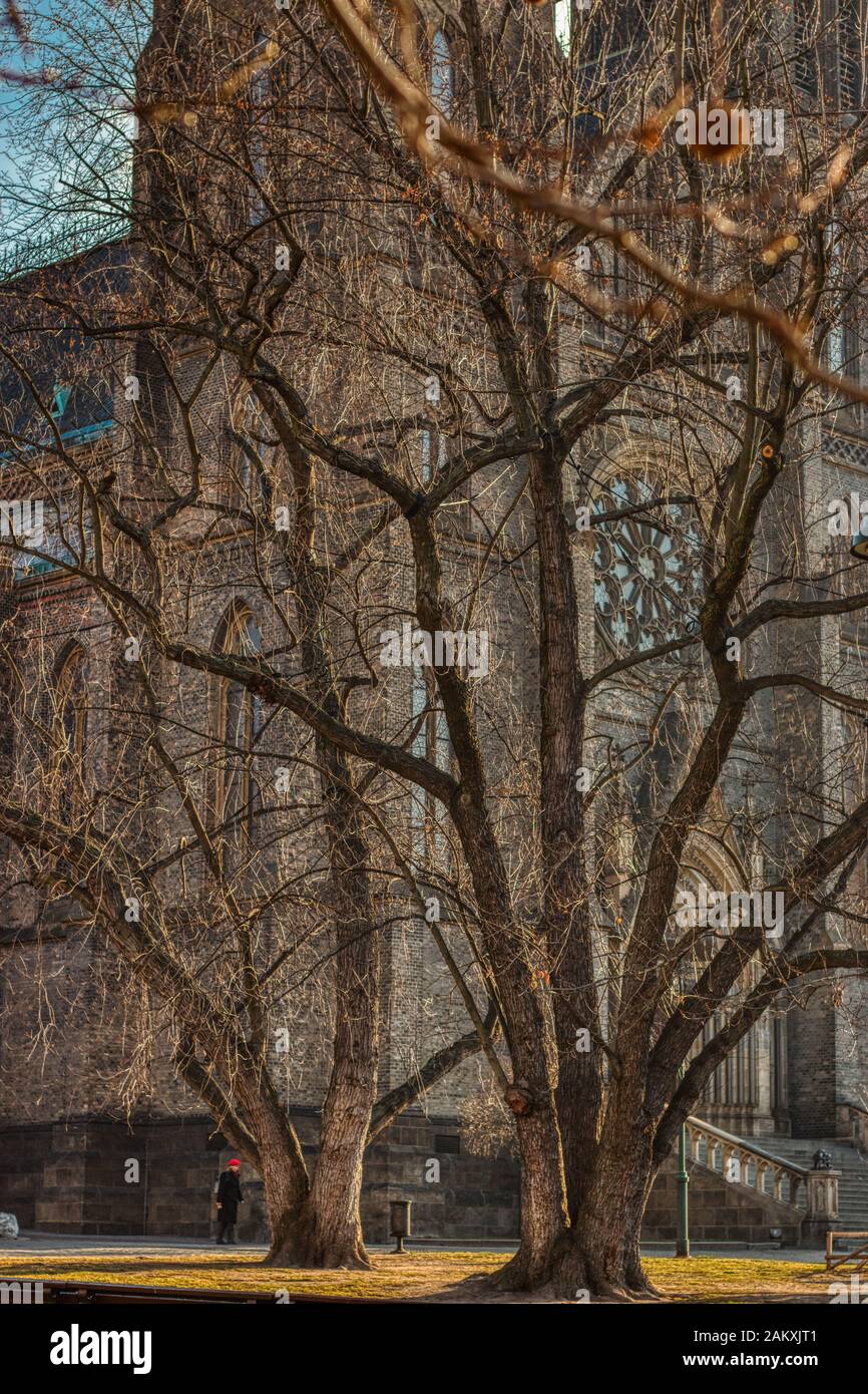 Prague Czech Republic January 10 of 2020 - Beautiful morning view of ...