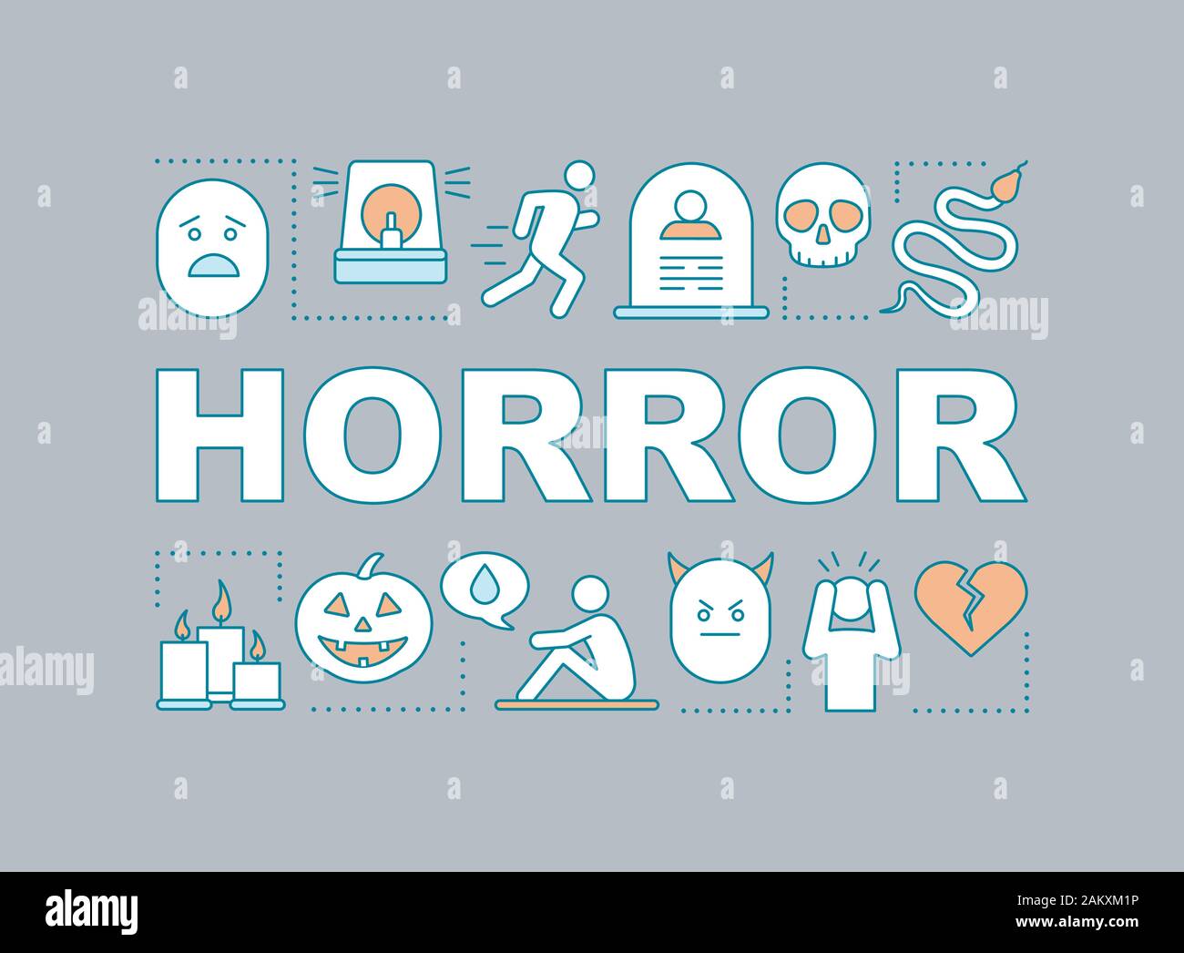 Horror word concepts banner. Consternation. Dangerous area. Threat to ...