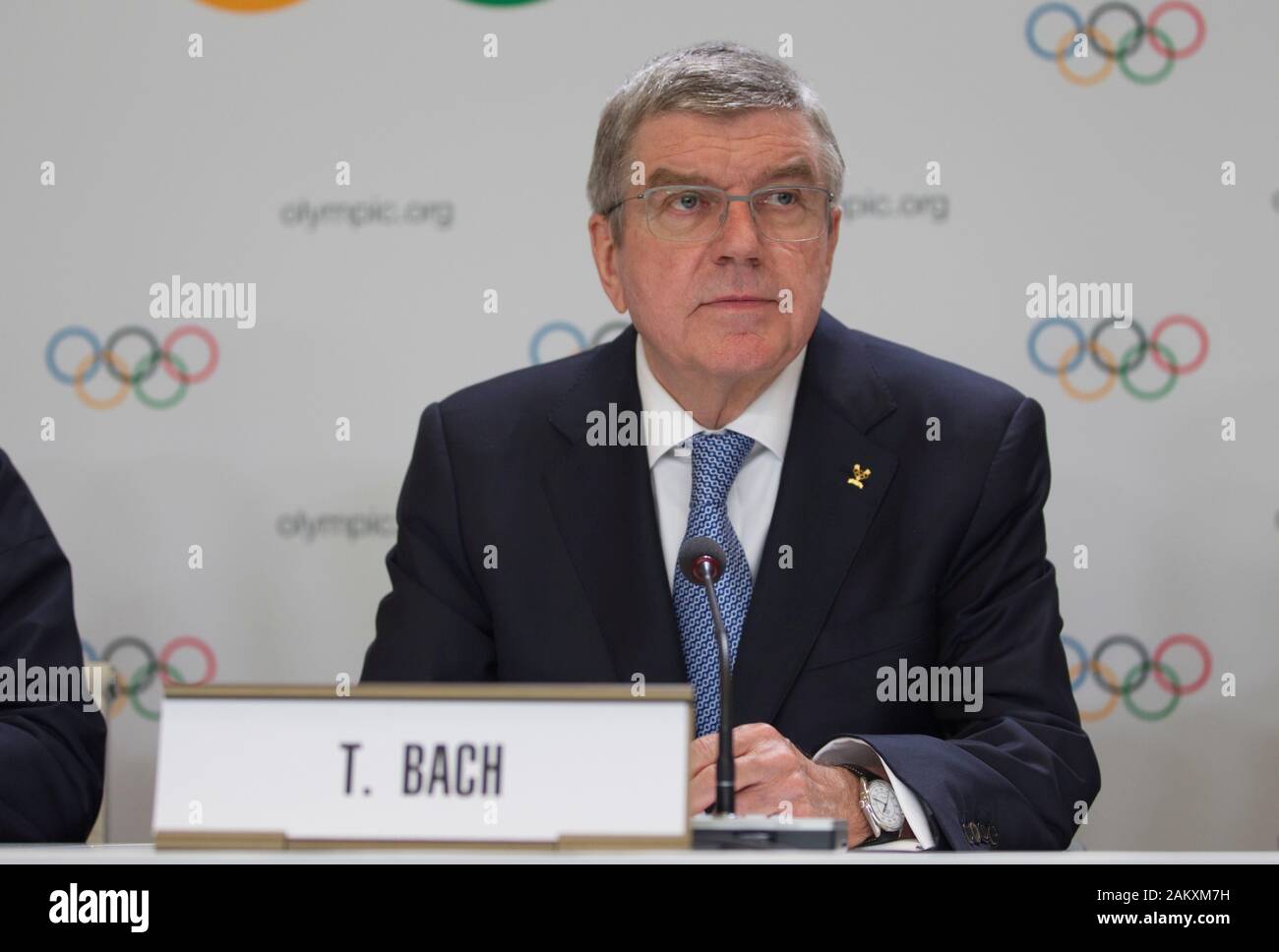 Lausanne, Switzerland - January 10, 2020: The International Olympic Committee, the 135th IOC ...