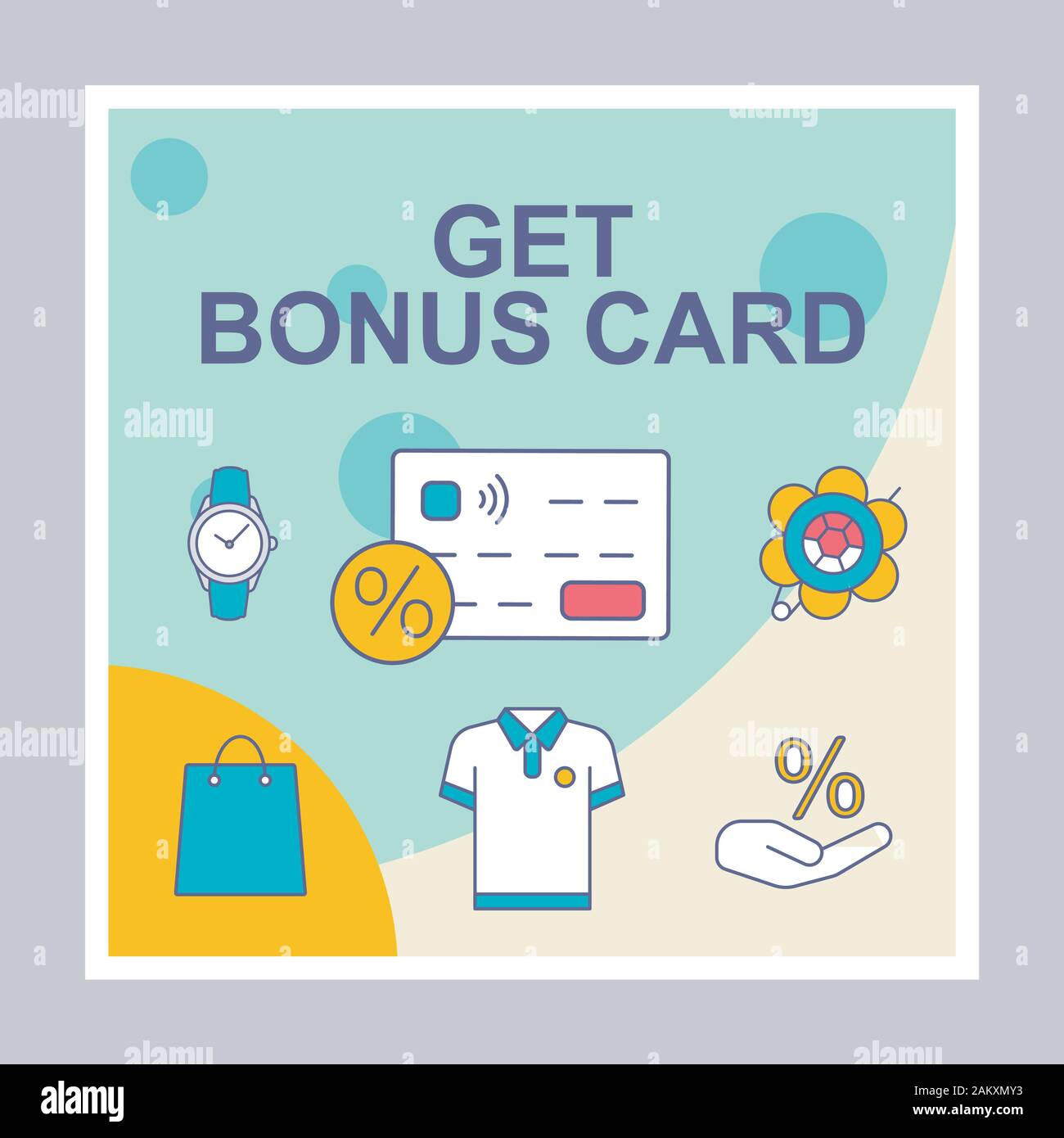 Get bonus card social media posts mockup. Special offer. Advertising ...