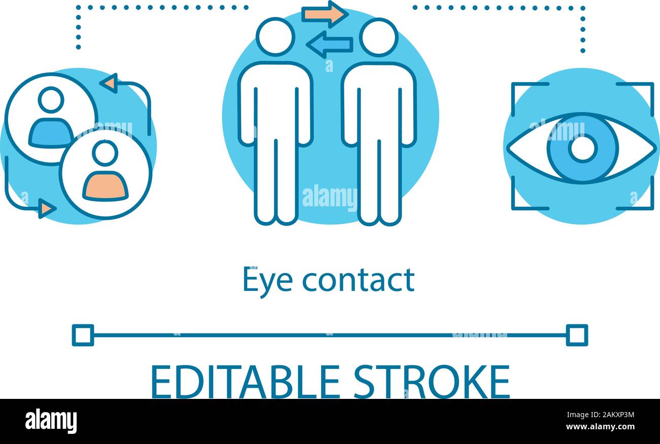 Eye Contact Concept Icon Nonverbal Communication Public Speaking Tips