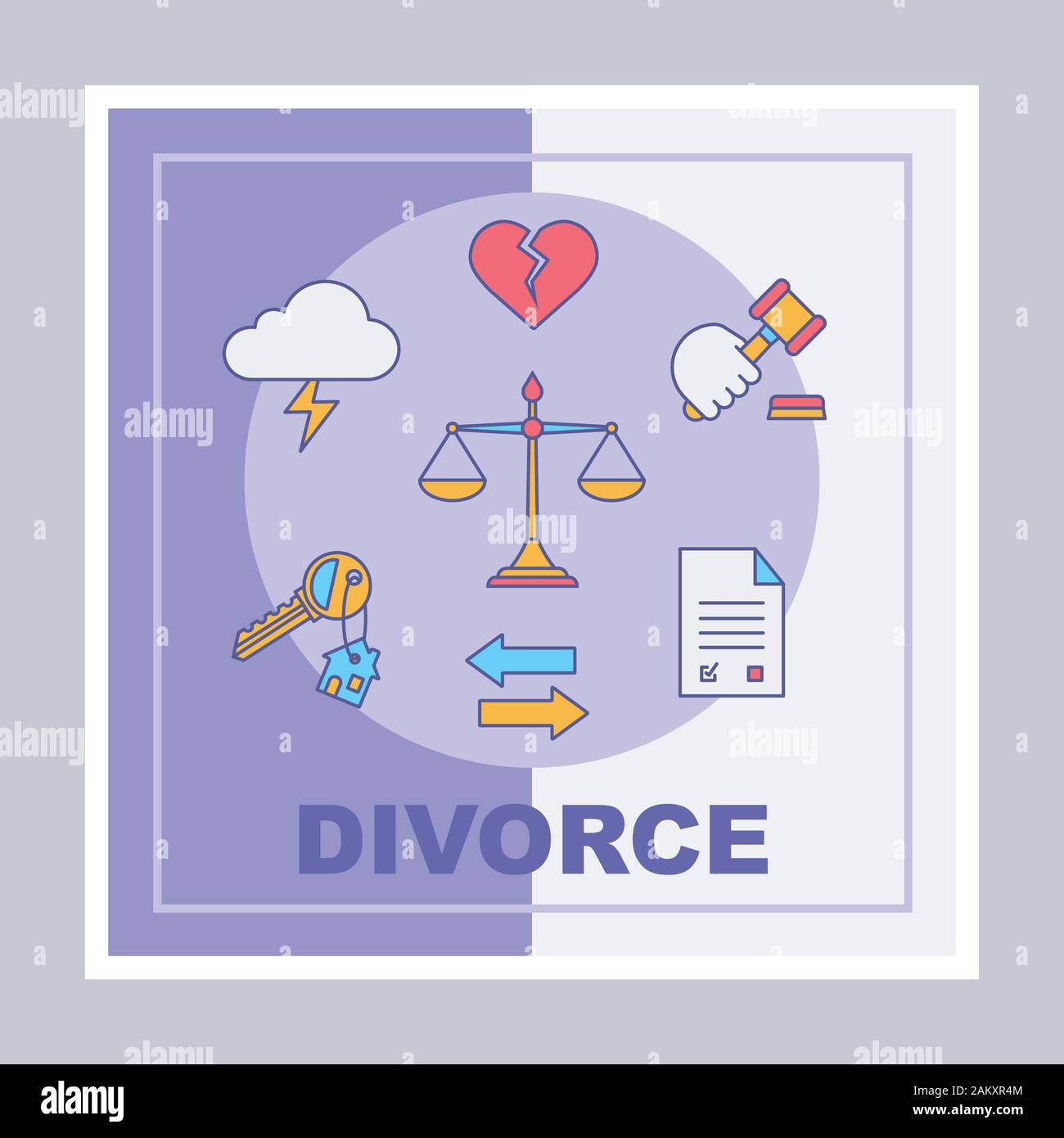Divorce social media posts mockup. Family law. Advertising web banner ...