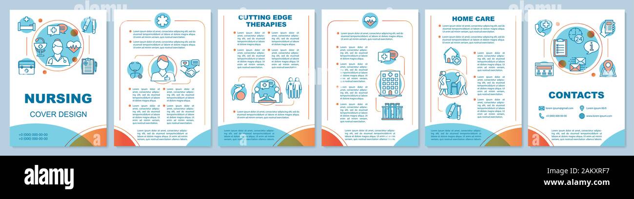 Nursing brochure template layout. Cutting edge therapies. Medical home ...