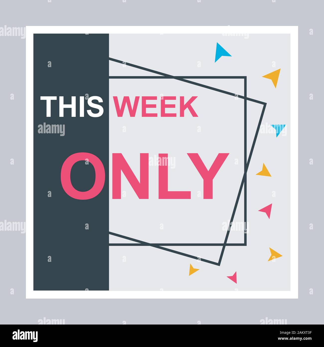 This week only social media posts mockup. Sale. Discount. Advertising ...