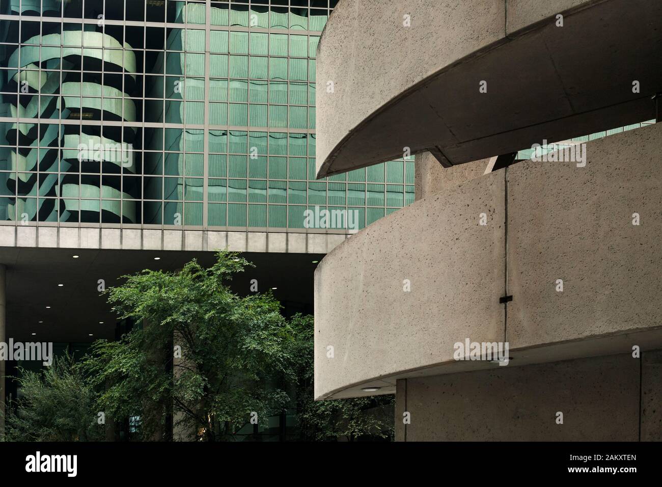 Detail of the AmericasMart building façade, Peachtree Center District ...
