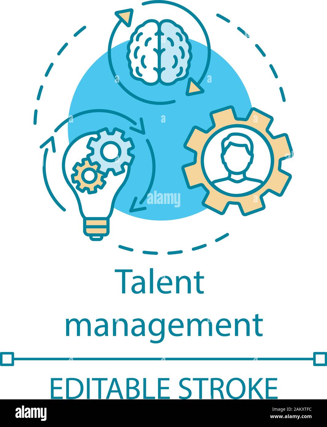 Talent management concept icon. Developing and retaining employee idea ...
