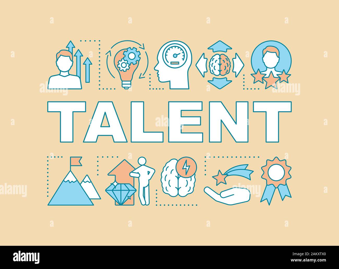 Talent word concepts banner. Natural skills and abilities. Rating and ...
