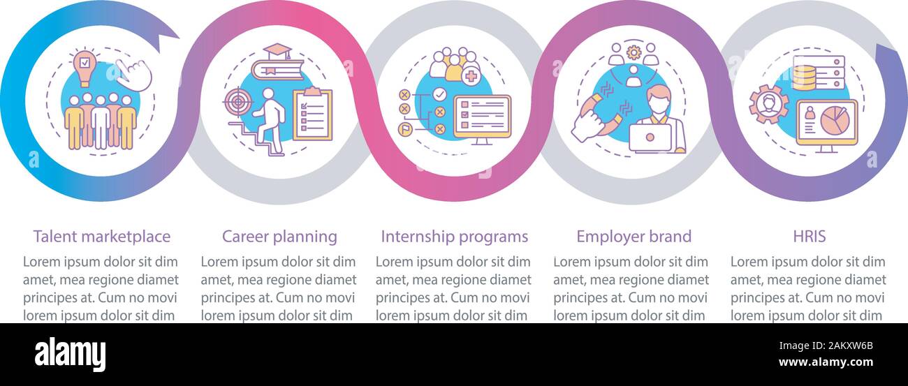 Talent management vector infographic template. Career marketplace ...