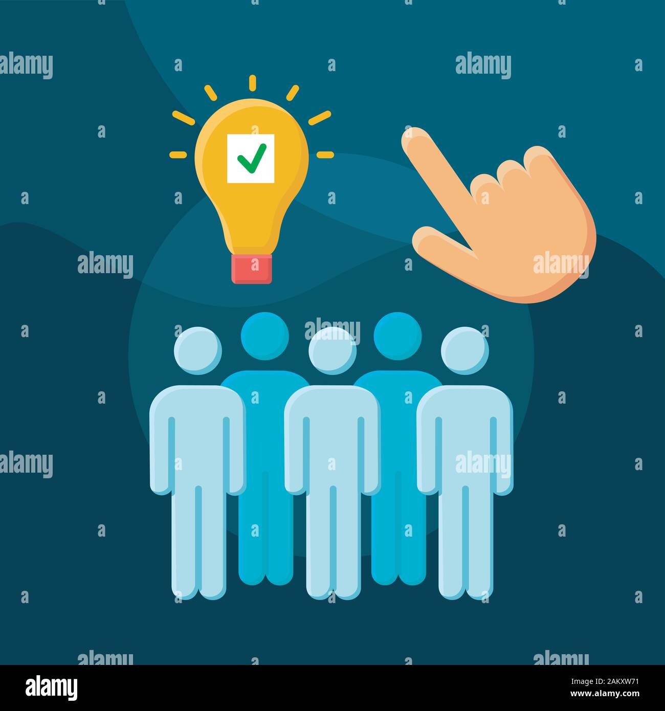 Talent marketplace flat concept vector icon. Recruiting idea cartoon ...