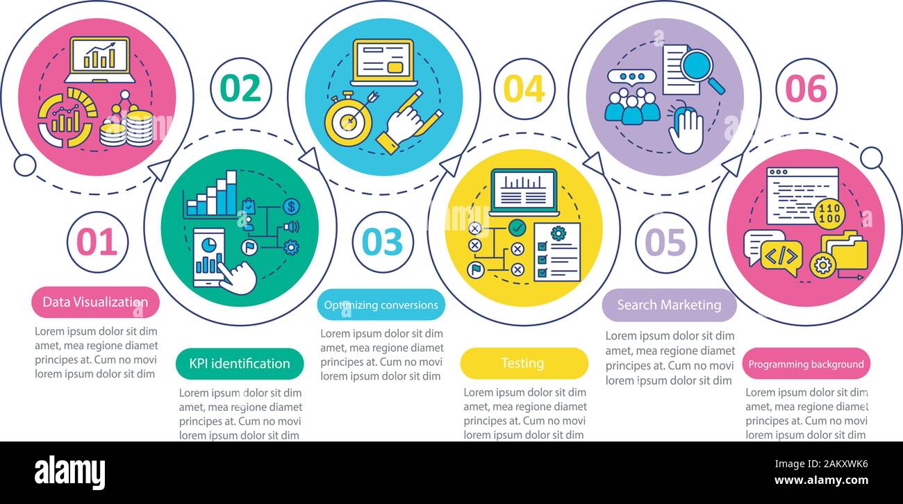 Business metrics courses vector infographic template. Business ...