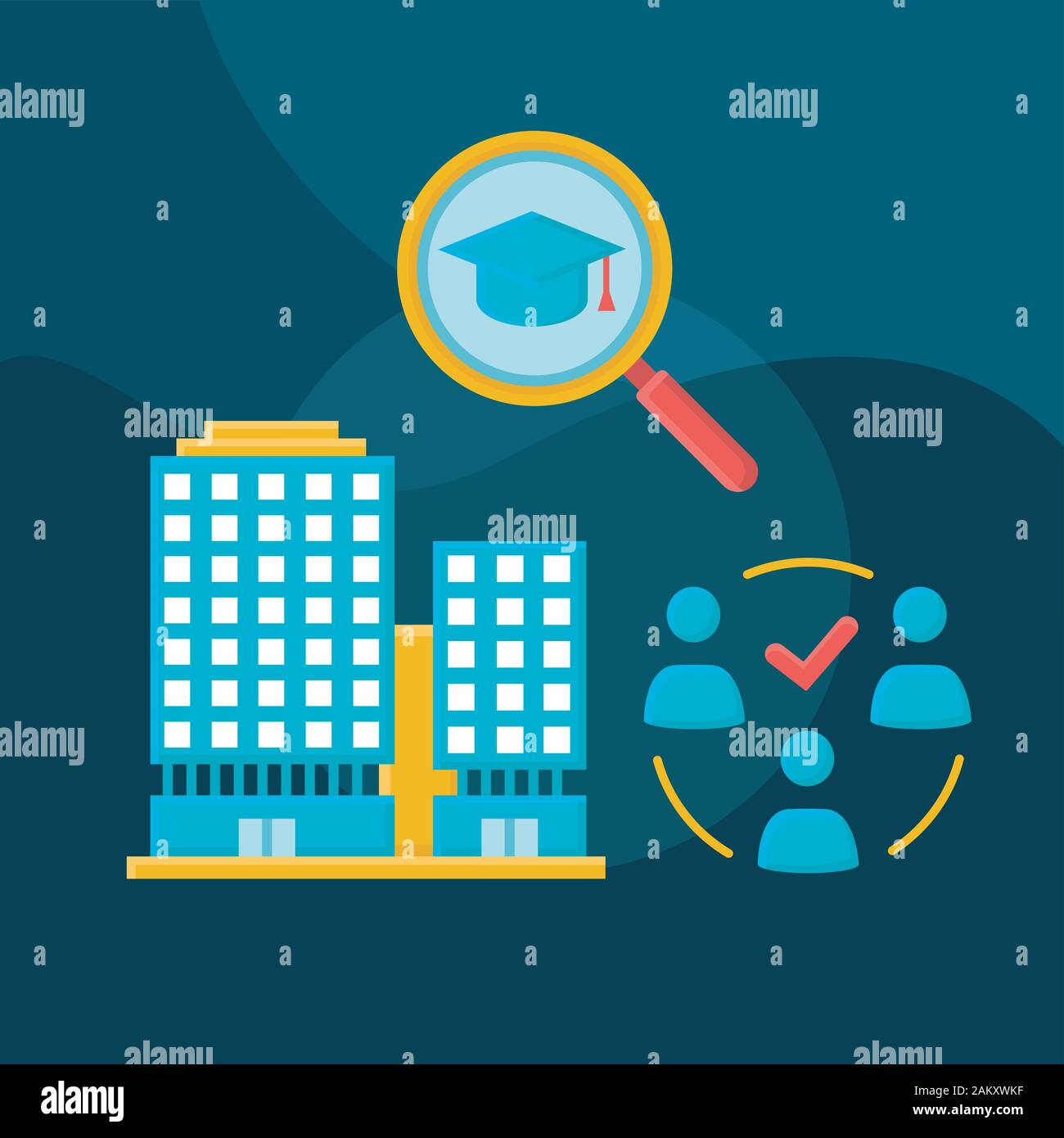 Internship flat concept vector icon. Student practice idea cartoon ...