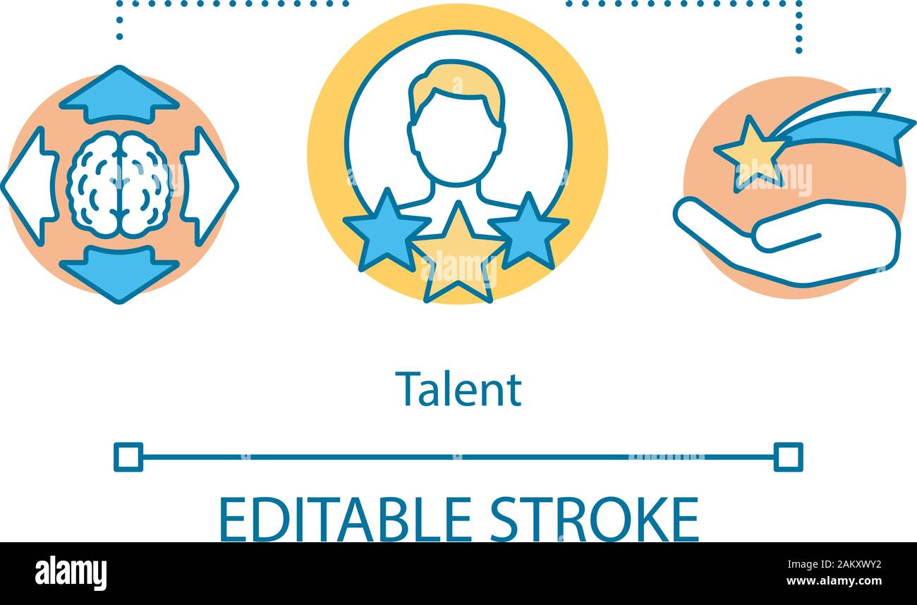 Talent concept icon. Aptitude idea thin line illustration. Natural ...