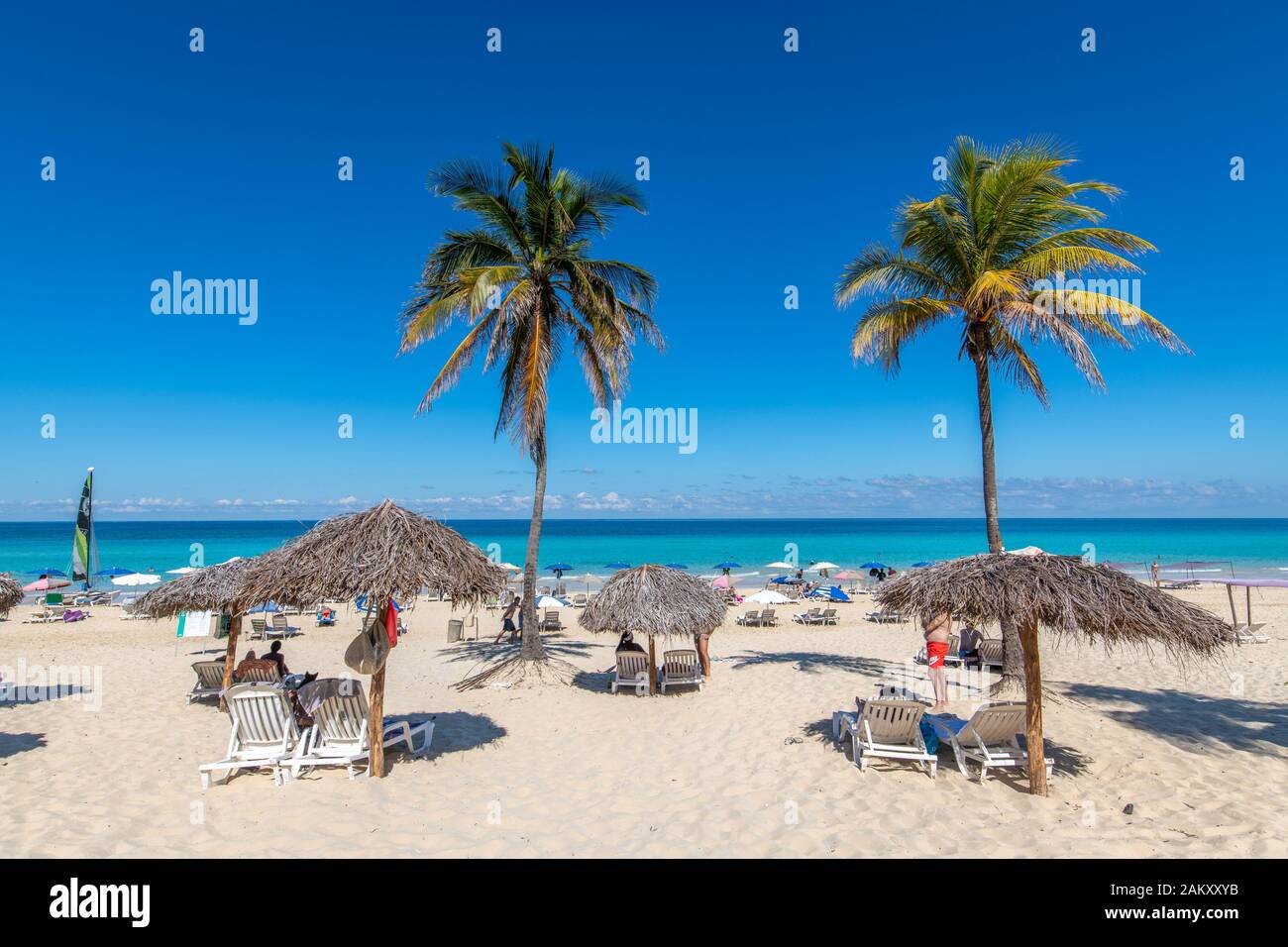 The beautiful Santa Maria del Mar beach , Havana, Cuba Stock Photo - Alamy