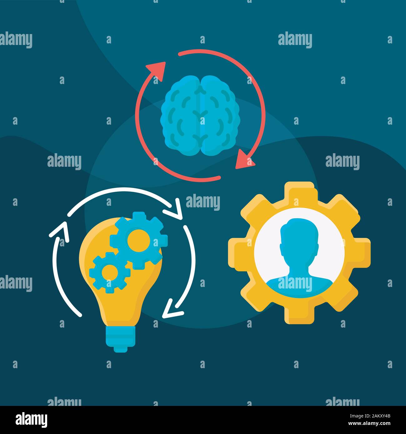 Talent management flat concept vector icon. Developing and retaining ...
