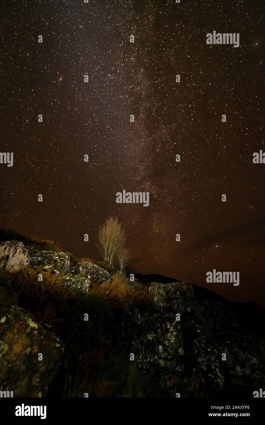 A winter image of the Milky Way Galaxy seen above the Applecross ...