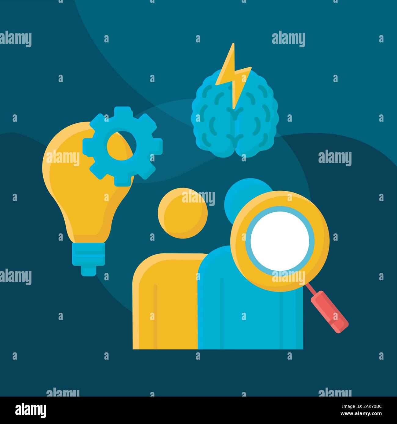 Talent acquisition flat concept vector icon. Recruiting process idea ...