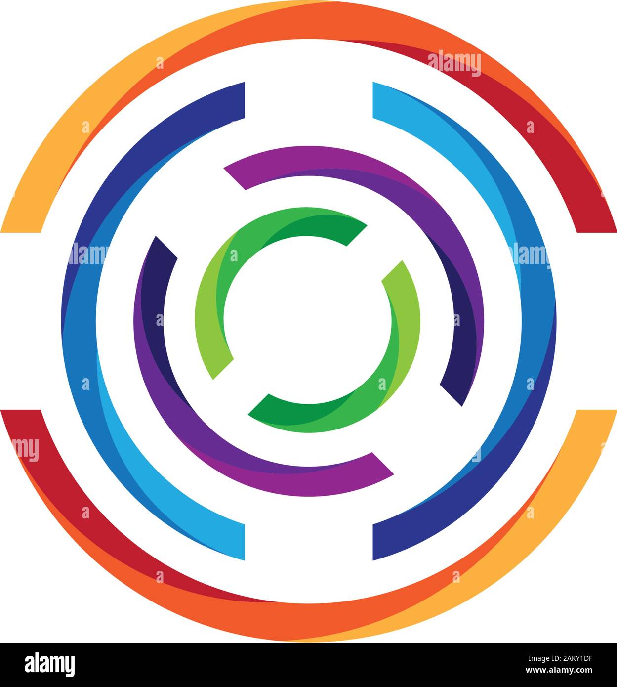 C circle Letter Logo Template vector icon design Stock Vector Image ...