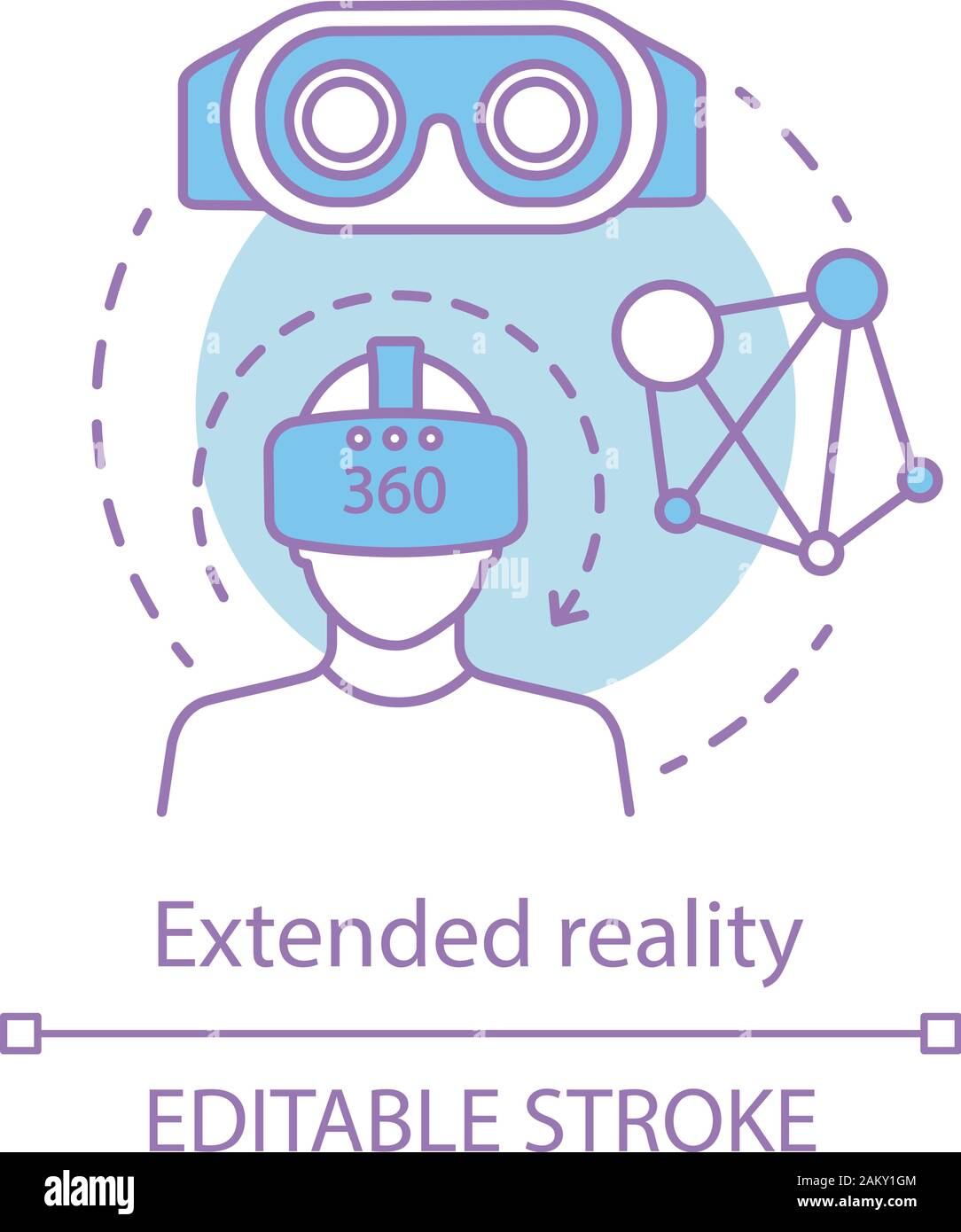 Extended reality concept icon. Innovative VR devices. 3d environment ... Extended reality concept icon. Innovative VR devices. 3d environment ...