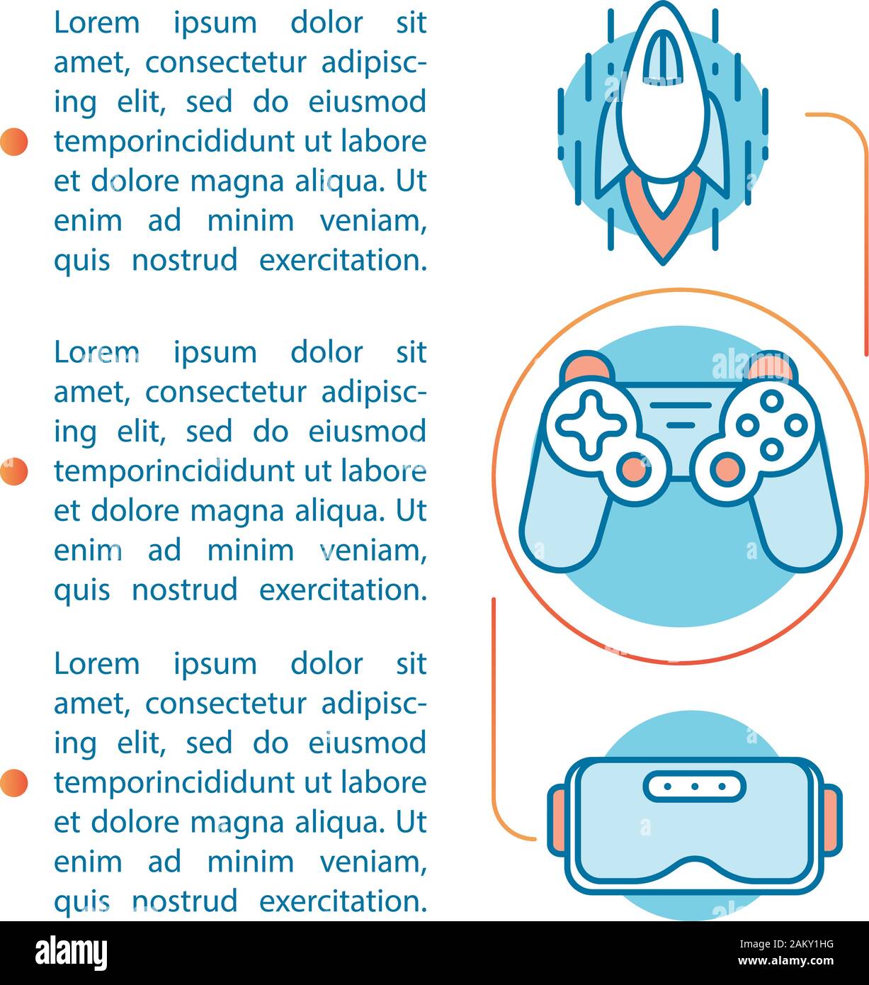 Virtual reality equipment concept linear illustration. Innovative VR ...